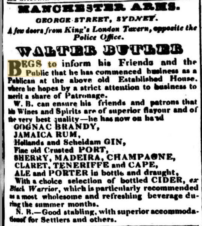 Walter Butler (c.1807-1870)- the life of a 'currency' lad born in the ...