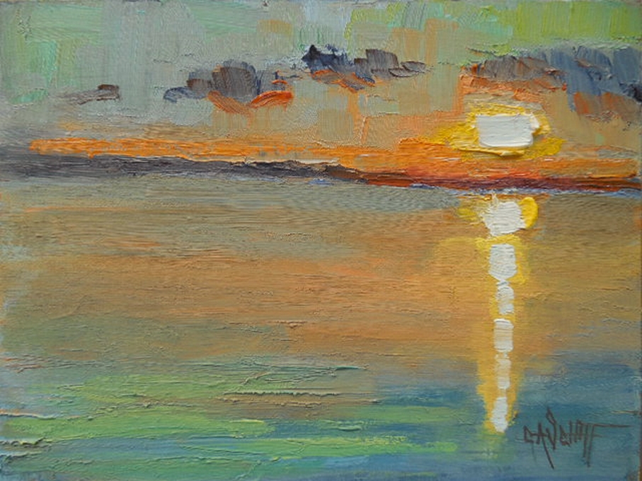 Daily Painters Abstract Gallery: Sunset Paintings, Daily Painting ...