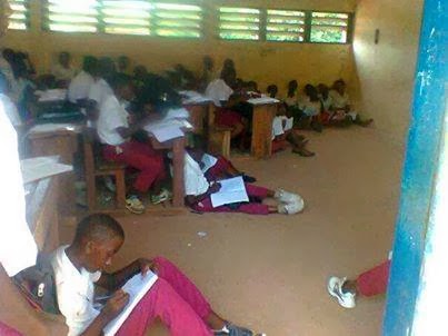 IN THE SO CALLED EMERGING GABON, CHILDREN LEARN SEATING ON THE GROUND ...