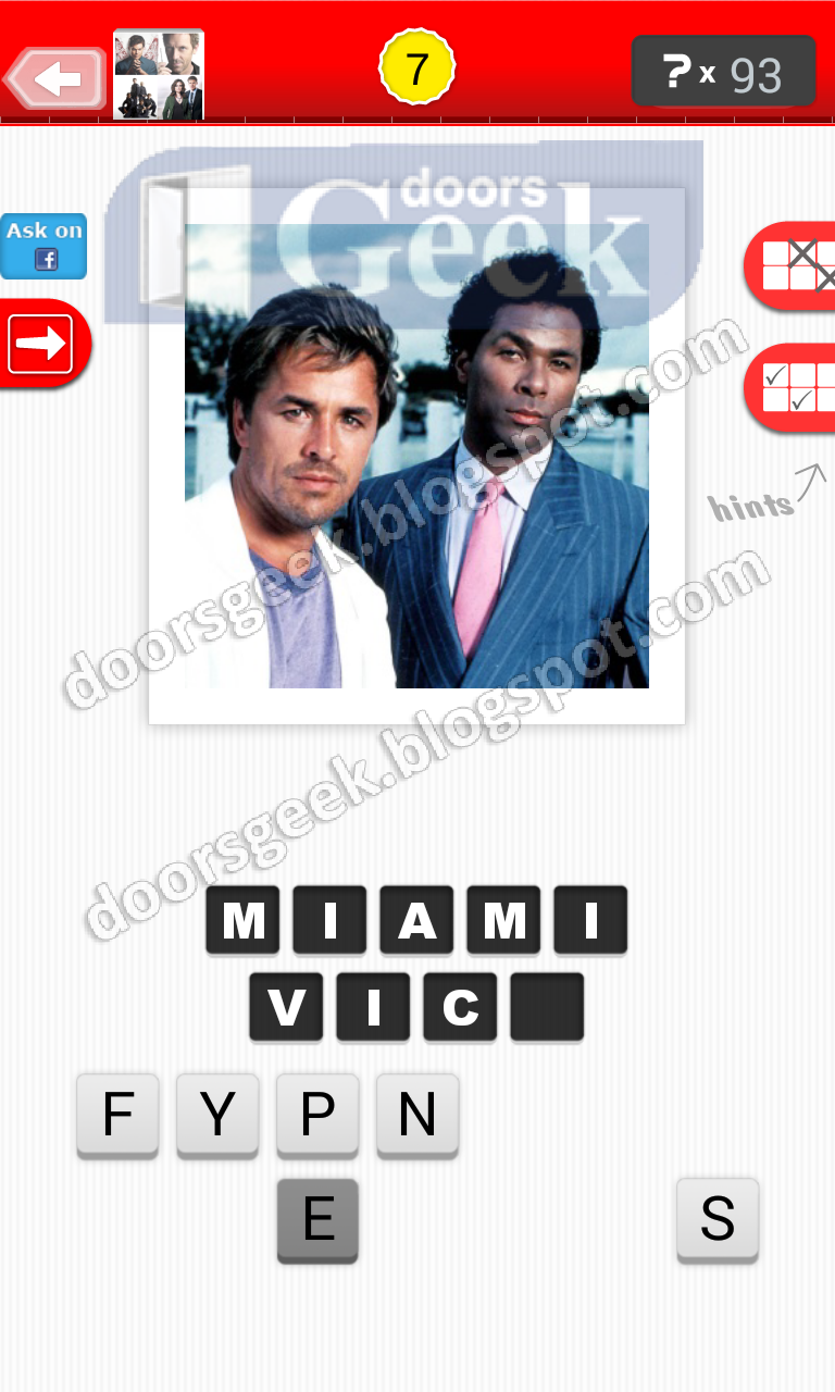 Guess the TV Show - Level 13-7 Answer ~ Doors Geek