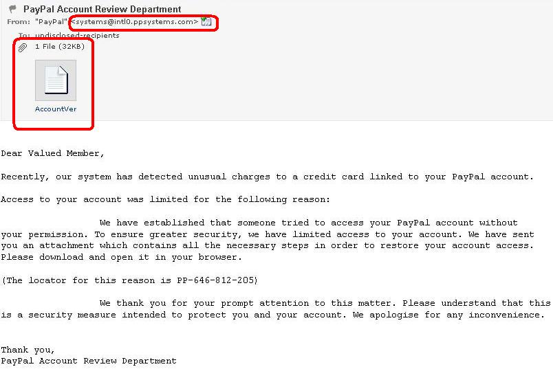 Contoh Email Phishing Paypal - Website Penghasil Uang