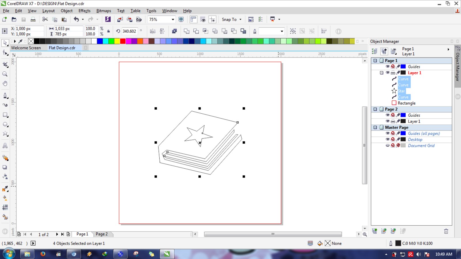Cara Membuat Flat Design di CorelDraw ~ Designs Books