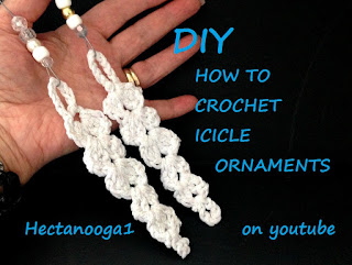 HECTANOOGA PATTERNS: FREE crochet ICICLE Ornament Pattern - 2017 design