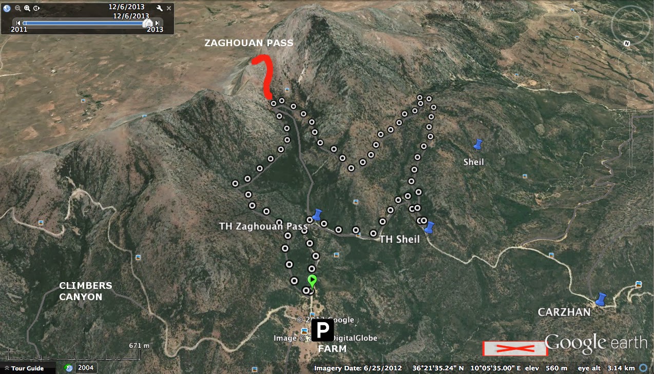 Outdoor Adventures in Tunisia: Hiking Zaghouan: Zaghouan Pass Long