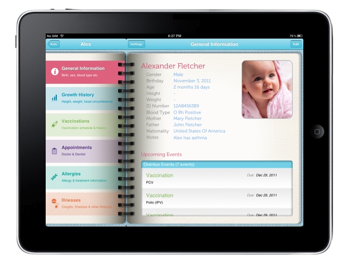 My Kid’s Health iPad App up for grabs!!