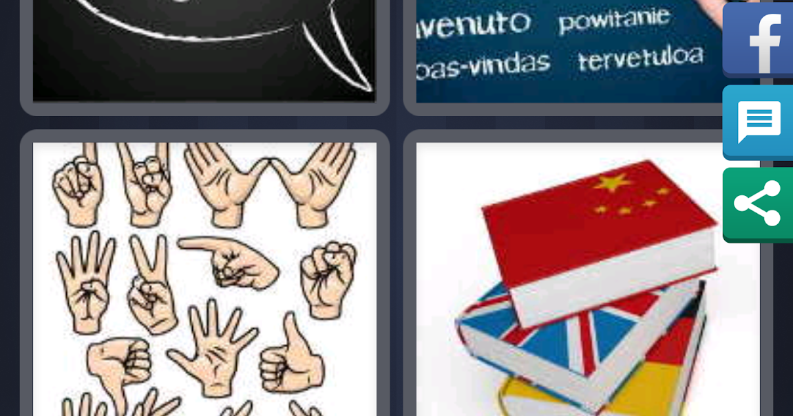 4 Pics 1 Word Answers Solutions: LEVEL 468 LANGUAGE