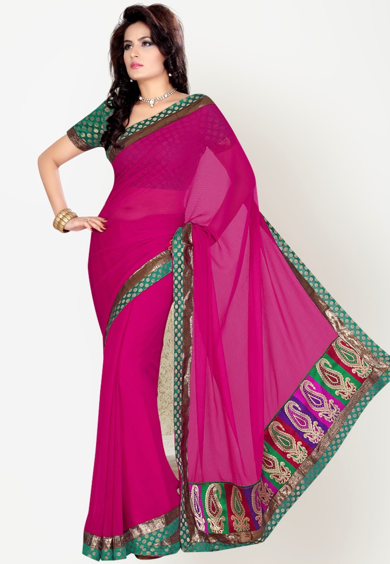 Model in Beautiful saree - Kollywood Stars