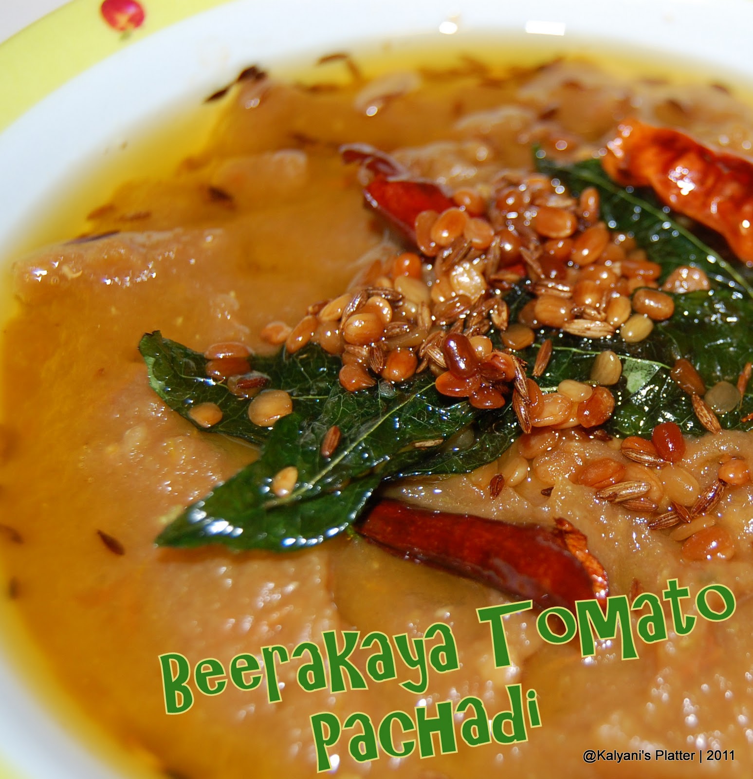 Beerakaya Tomato Pachadi