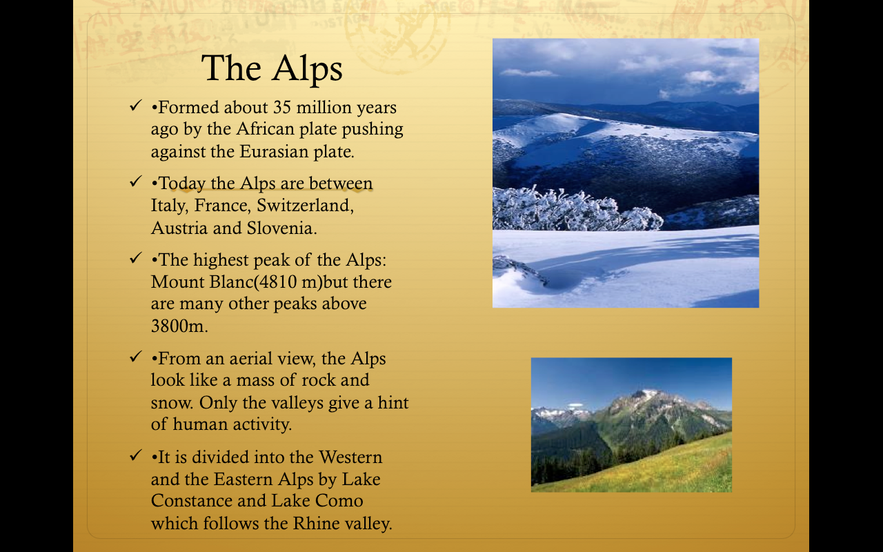 Kenneth's Geography Blog: Case Study Of The Alps
