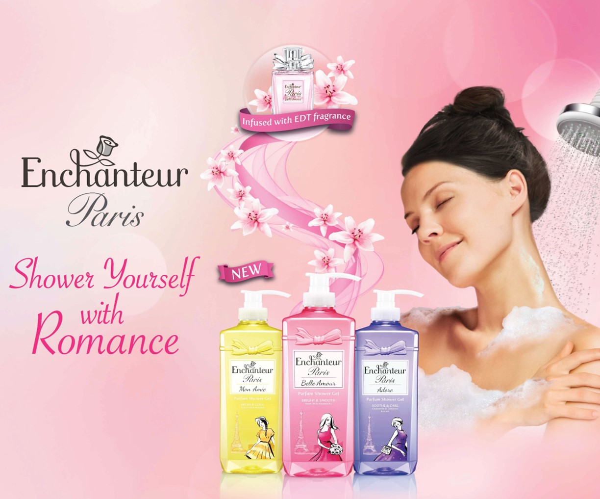 Pampering Shower Moment With ENCHANTEUR Paris Parfum Shower Gel - Mouse ...