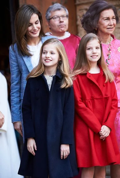 Spanish Royals attend the Easter Mass in Palma de Mallorca
