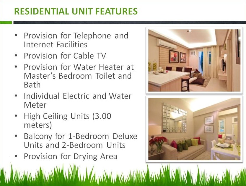 Field Residences: Residential Unit Features & Finishes