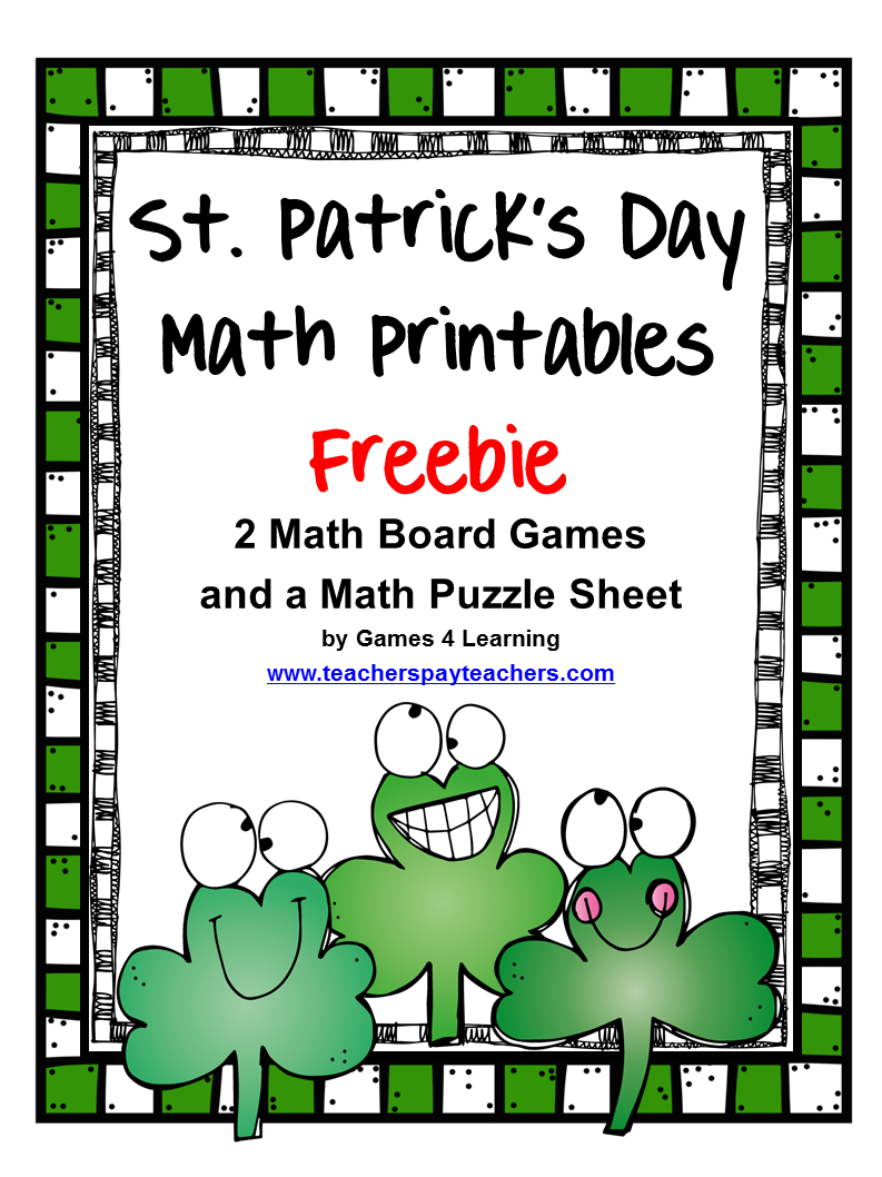 Fun Games 4 Learning: St. Patrick's Day Math FREEBIES