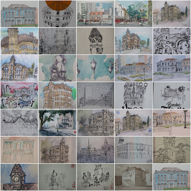 Encontro Urban Sketchers Brasil - Jardim Botanico e Paço da Liberdade