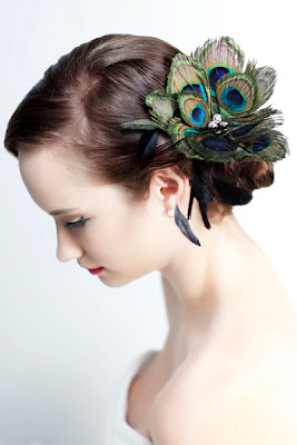 Peacock Feather Hair Accessories