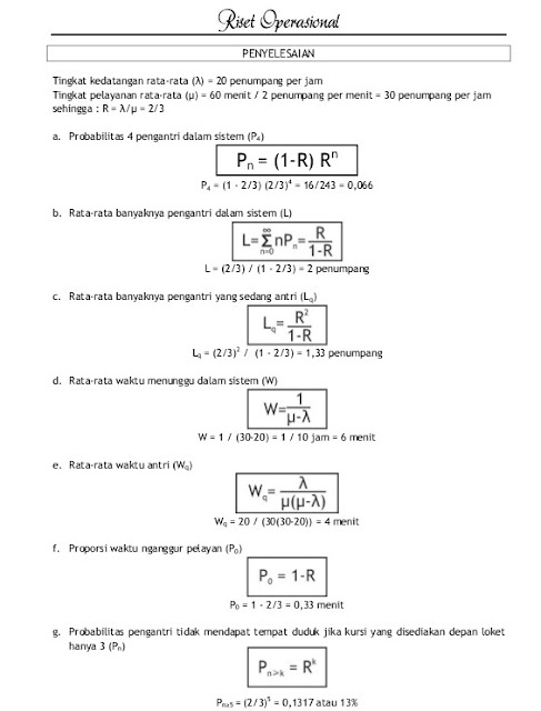 SELAMAT DATANG DI BLOG KU.....: TEORI ANTRIAN