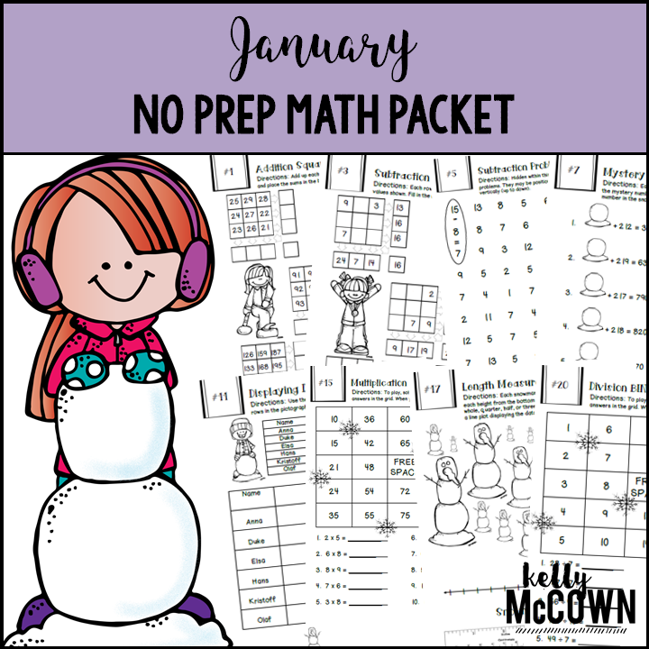 Kelly McCown: 3rd Grade January Math