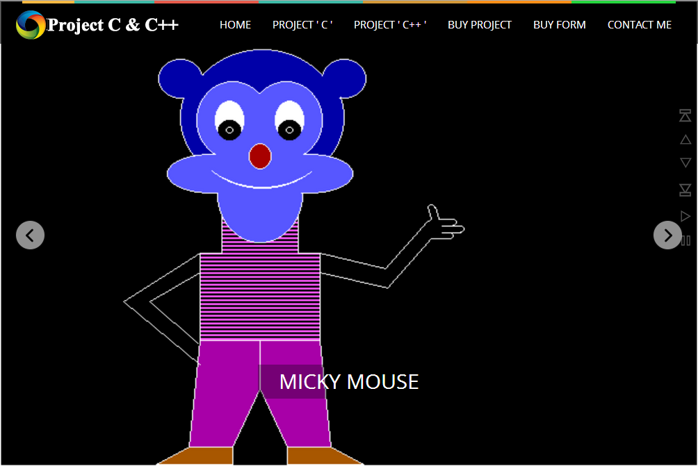 Micky Mouse In C | Project C And C++ | Project in C Language | Project ...