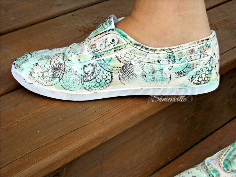 Designs by Lisa Somerville: Mixed Media Altered Shoes