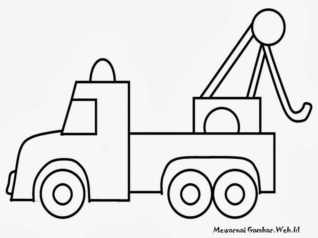 Mewarnai Gambar Mobil Derek | Mewarnai Gambar