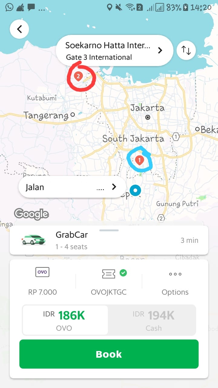 Ade UFi: Cara Pesan Grab dengan 2 tujuan antar