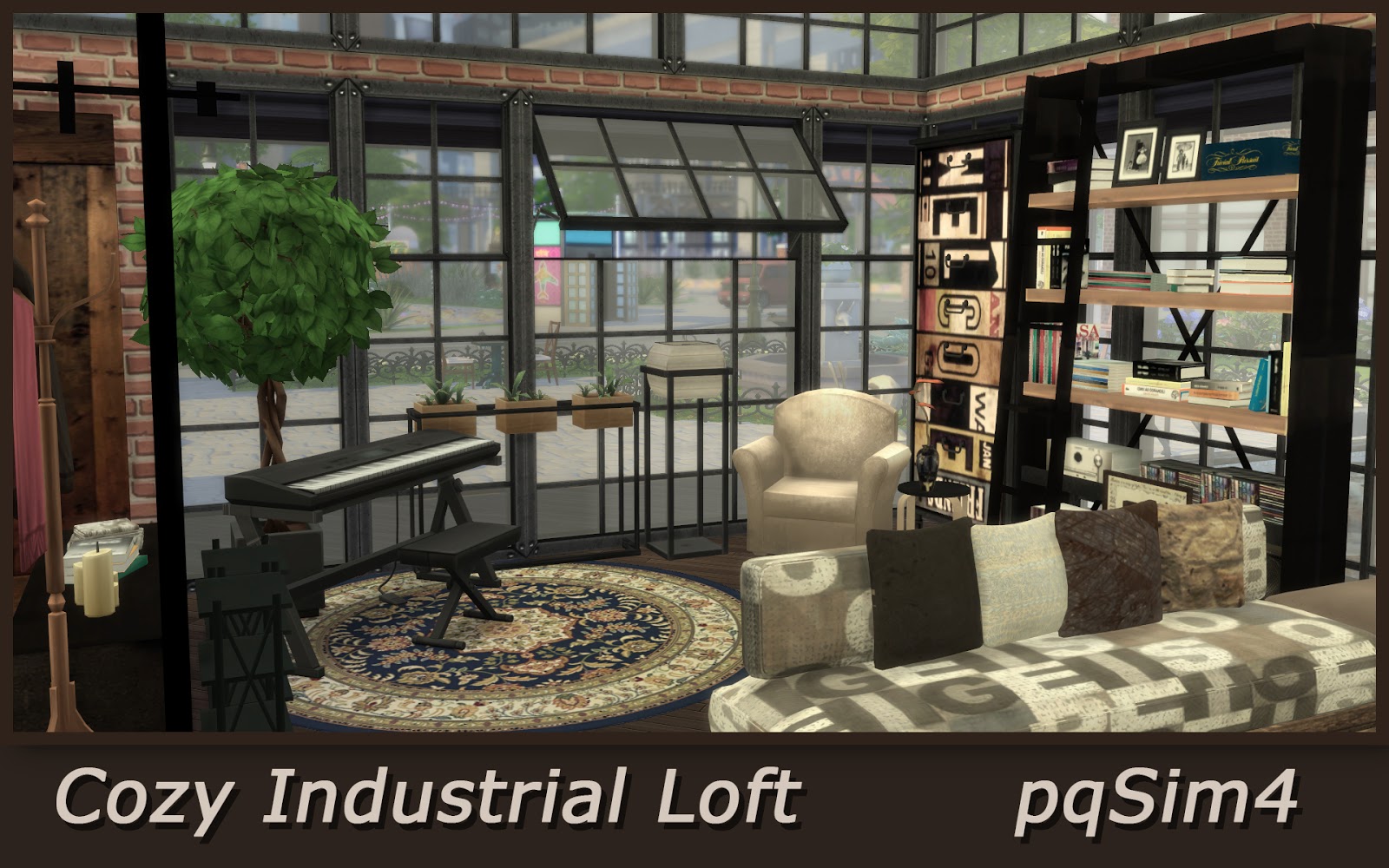 Cozy Industrial Loft. Sims 4 Custom Content.