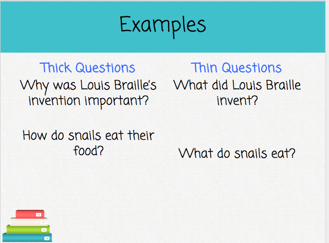 Reederama: Teaching with Thick and Thin Questions
