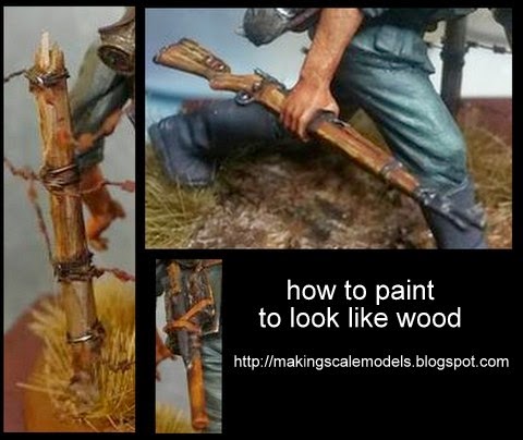 Scale models and dioramas: How to paint to look like wood