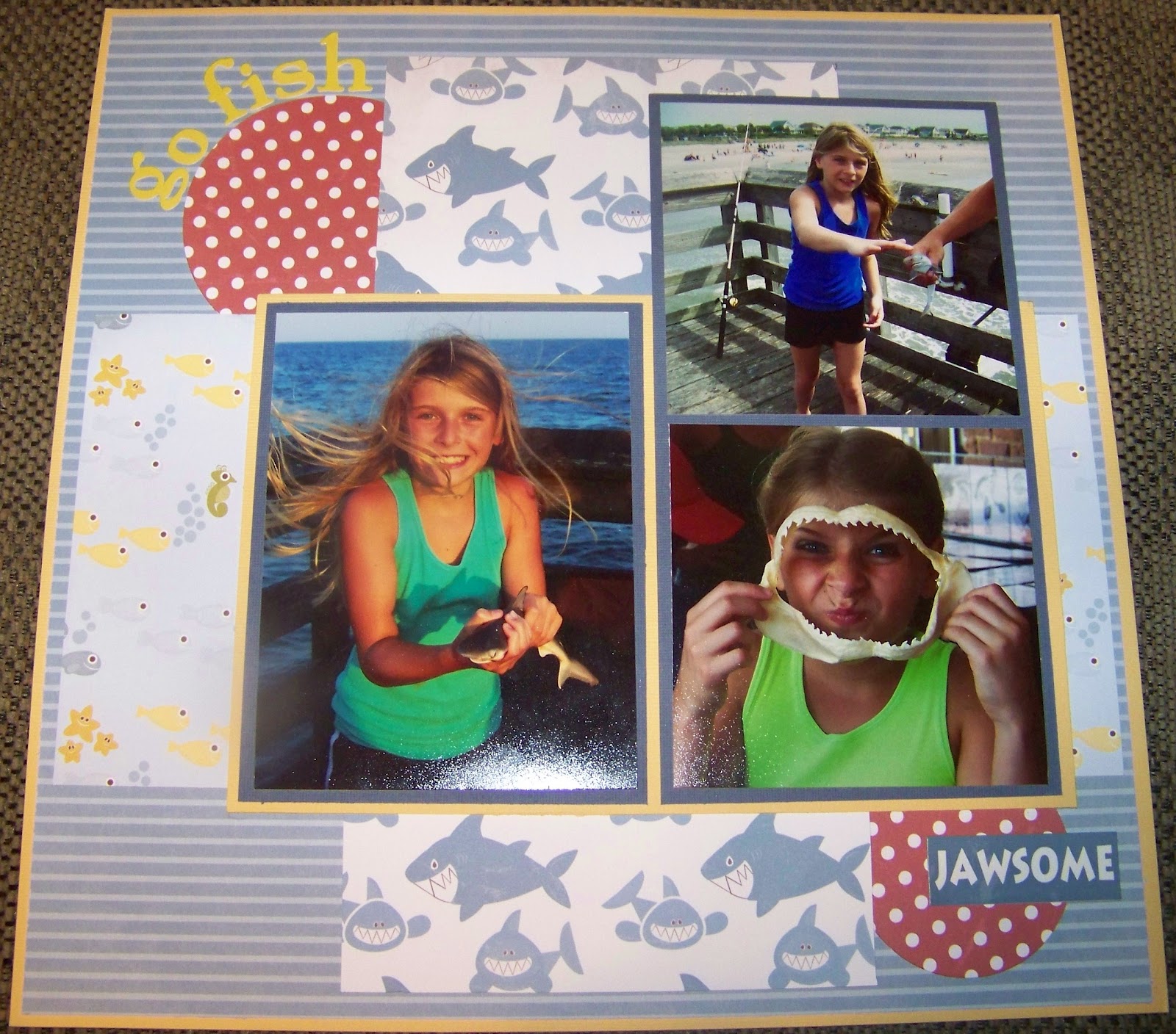 The Paper Trail: GO FISH SCRAPBOOK PAGE