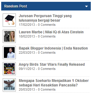 Membuat Widget Random Posts Blogger | Labirin Blog