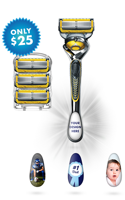 Personalized Razor Handle for Dad via Gillette On Demand | Wrapped Up N U