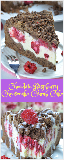 Chocoláte Ráspberry Cheesecáke Crumb Cáke | Nice Taste