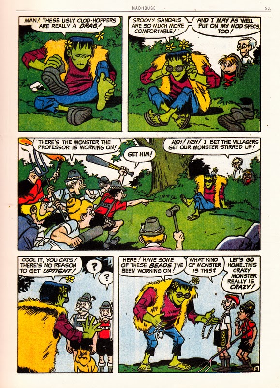 Mixed-Up Monster Club: Hippie Frankenstein from Archie's Mad House Comic