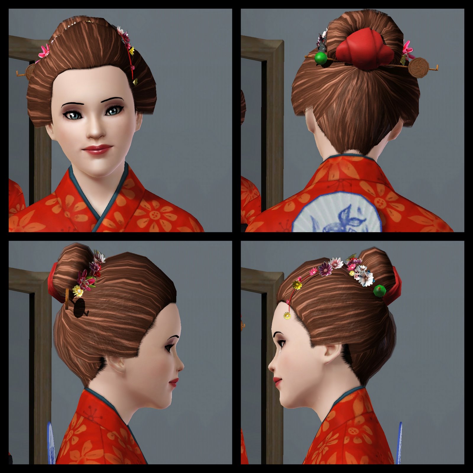 The Sims 3 Store: Hair Showroom: Japanese Inspired Clothing Collection ...