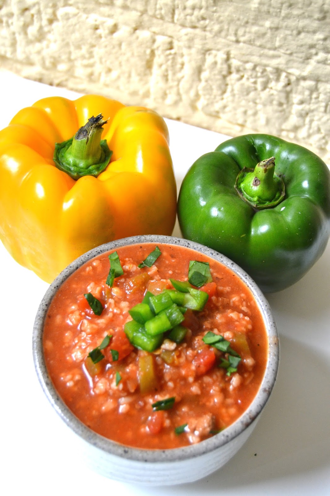 Vegetarian Stuffed Bell Pepper Soup | The Nutritionist Reviews