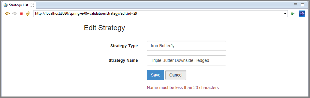 DTR Trading: Spring MVC 4 - Bootstrap and Validation