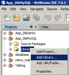 Koneksi Database MySQL dengan Netbeans 7.0.1 - Belajar Coding