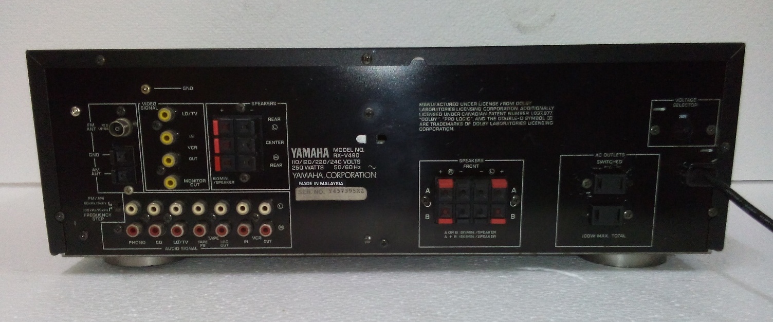 BARANG BARANG ELEKTRIK TERPAKAI DAN RARE: Amplifier YAMAHA Model RX-V490