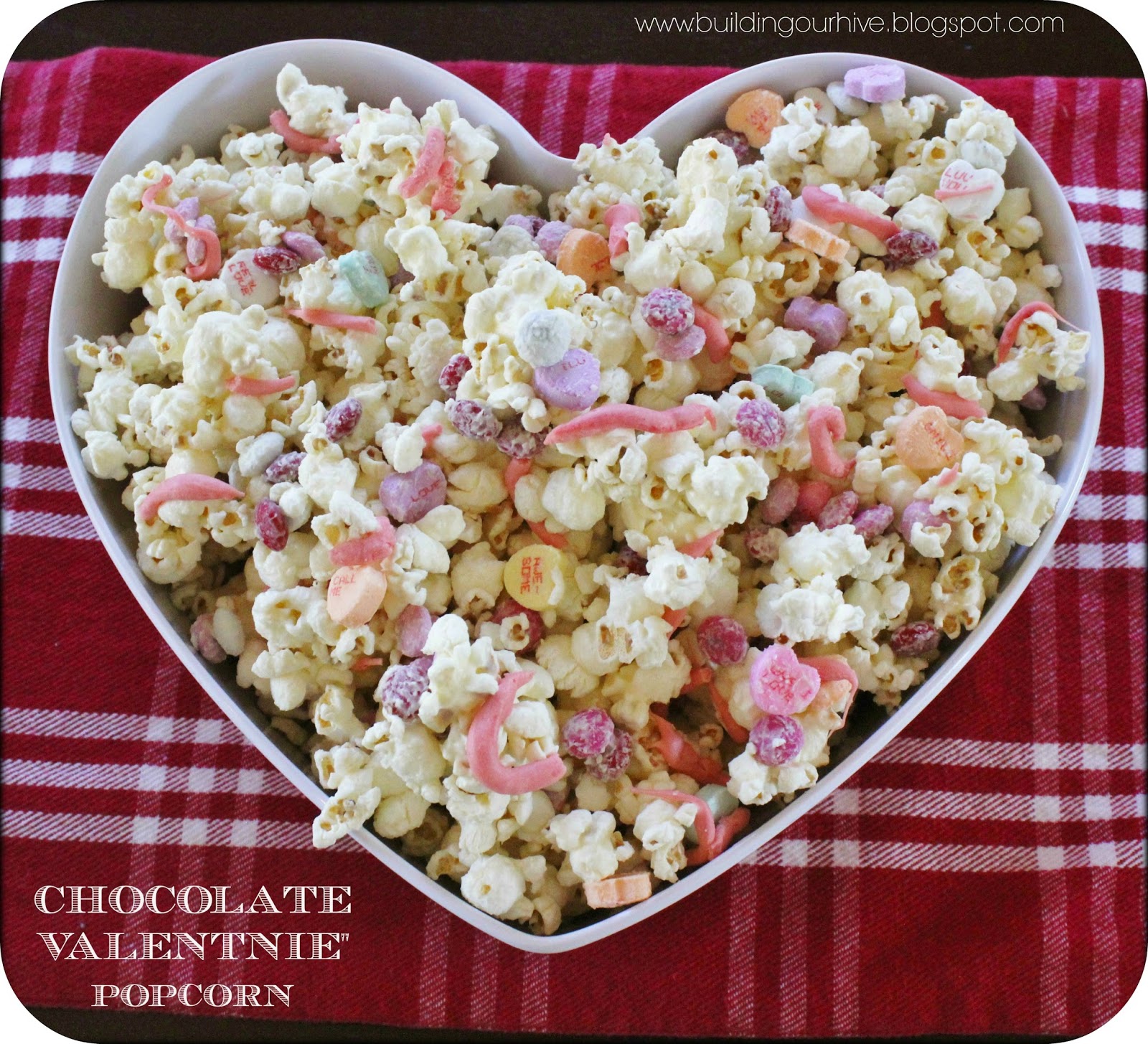 White Chocolate Valentine Popcorn