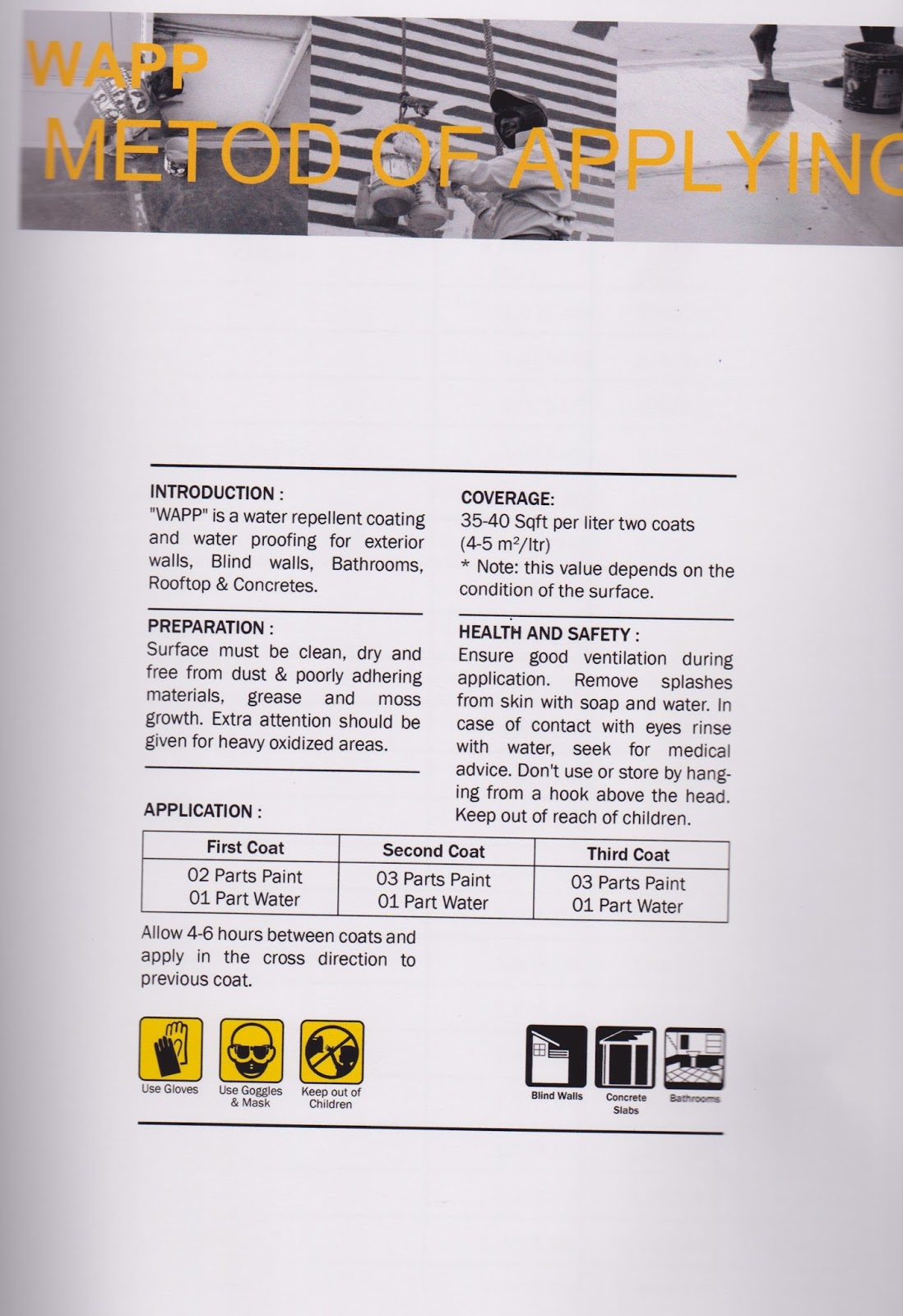 WaterProof Wapp Paints: How to Apply the Wapp Paint