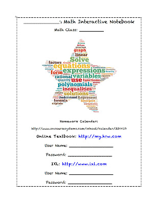 Middle School Math Madness!: New & Improved Interactive Notebook Cover ...