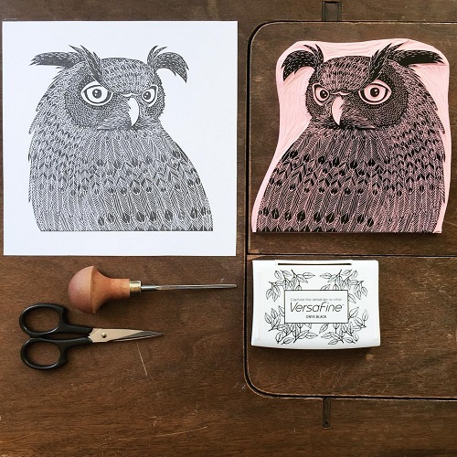 My Owl Barn: Highly Detailed Hand Carved Stamp Illustrations