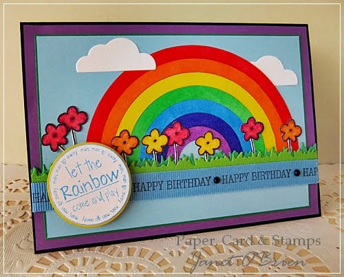 Paper, Card & Stamps: Rainbow card