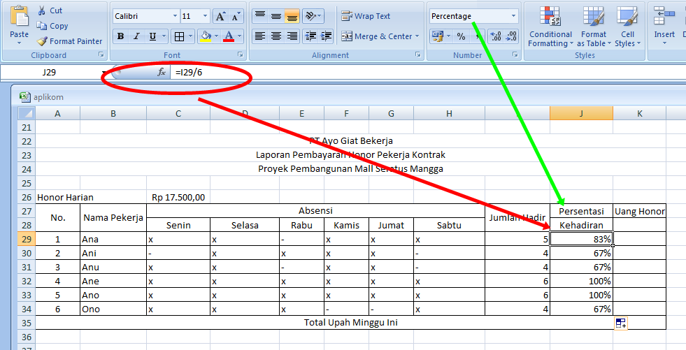 Absolute ($) dan Rumus Statistik pada Ms. Excel