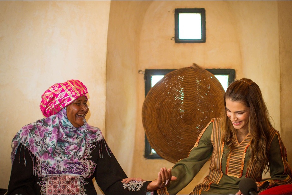 Jordan's Queen Rania visits Tabaqat Fahel in Northern Ghor