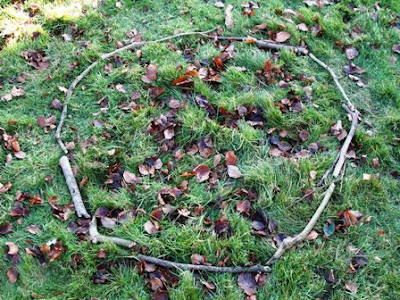 Sun Hats & Wellie Boots: Constructing 2D Shapes with Sticks - Outdoor Play