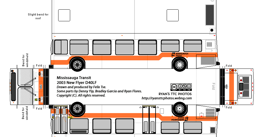 SP. Papel Modelismo: PaperBus 2003 New Flyer D40LF - Mississauga ...