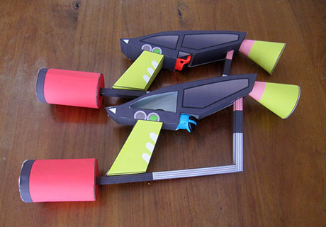 Splatoon 2: Splat Dualies Papercraft Controller For Nintendo Switch ...