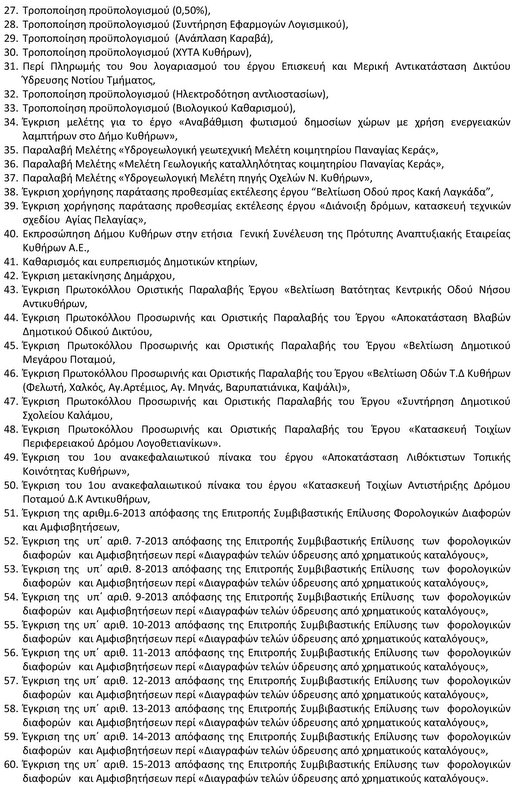 ΤΣΙΡΙΓΟ FM: ΣΥΝΕΔΡΙΑΣΗ ΔΗΜΟΤΙΚΟΥ ΣΥΜΒΟΥΛΙΟΥ ΚΥΘΗΡΩΝ - ΜΕ 60(!) ΘΕΜΑΤΑ ...