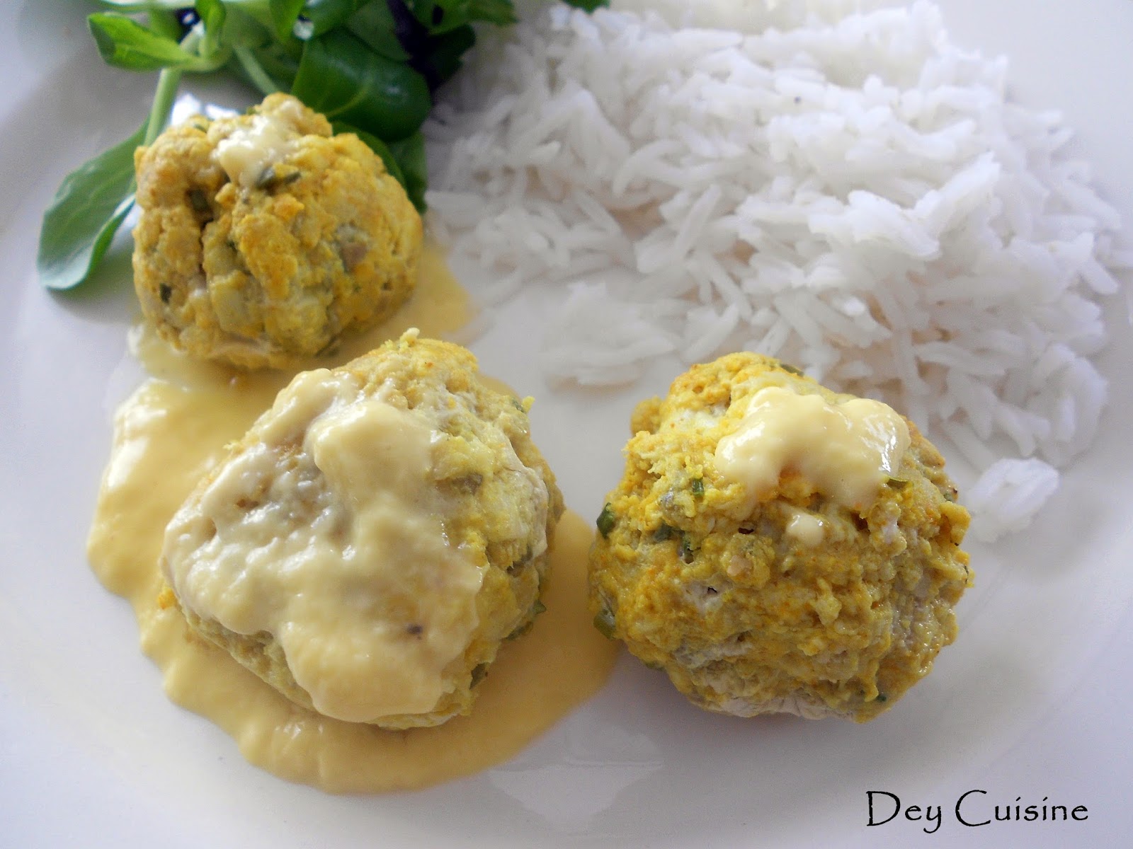 Dey cuisine: Boulettes de poisson, curcuma, citron & gingembre